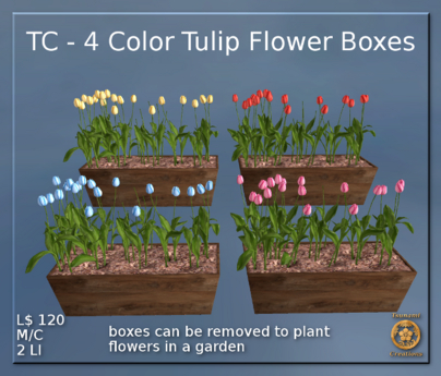 Second Life Marketplace - Tulip Flower Boxes